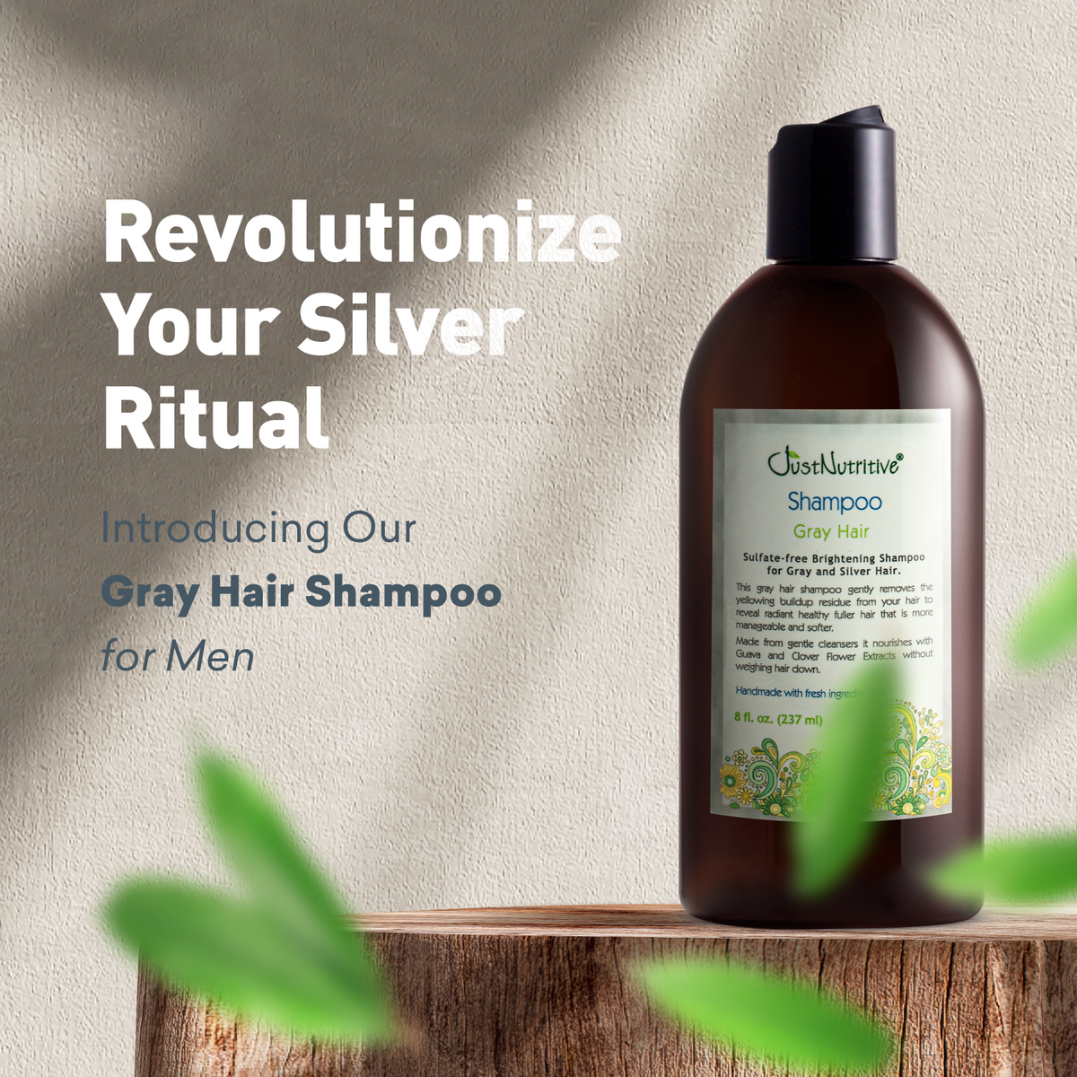 Men's Gray Hair Shampoo 8 oz. – Just Nutritive is Just Natural Hair and ...